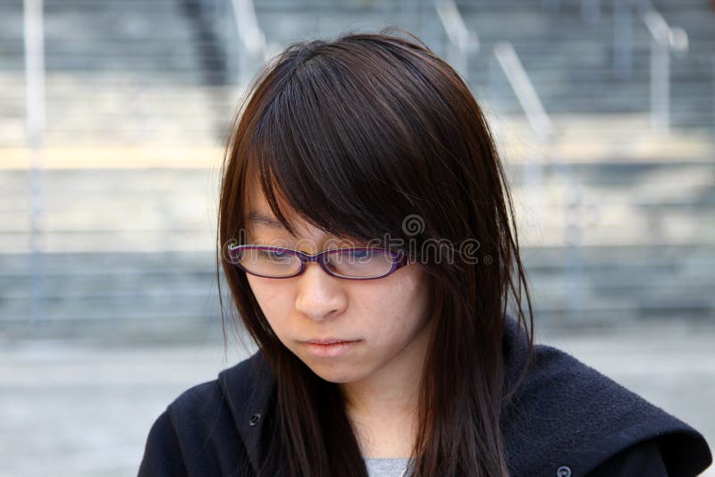 Chinese girl with sad face stock photo. Image of chinese - 17758202