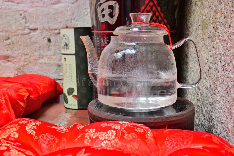 Chinese Glass Tea Pot Transparent Editorial Stock Image - Image of ...