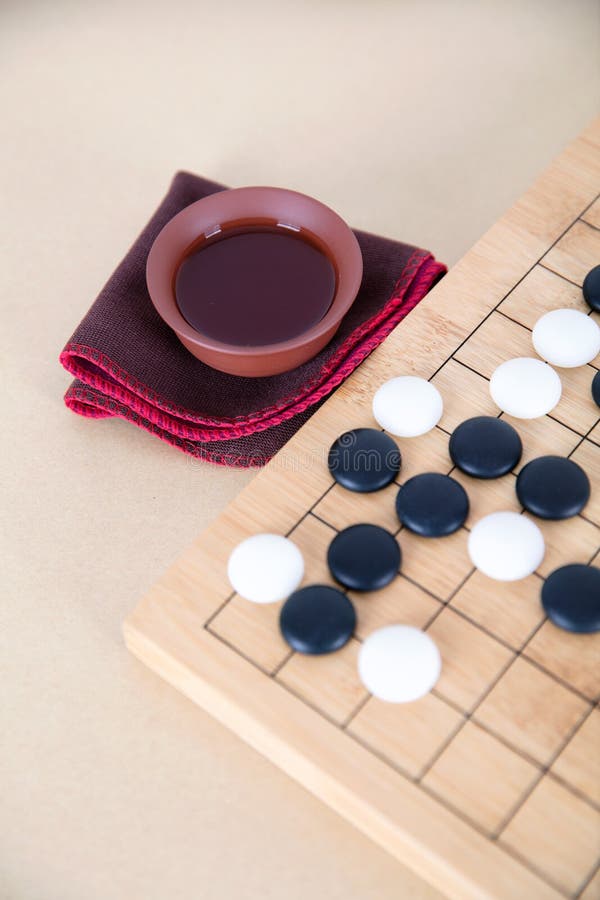 Chinese Go and tea set tea stock image. Image of composition - 229808287