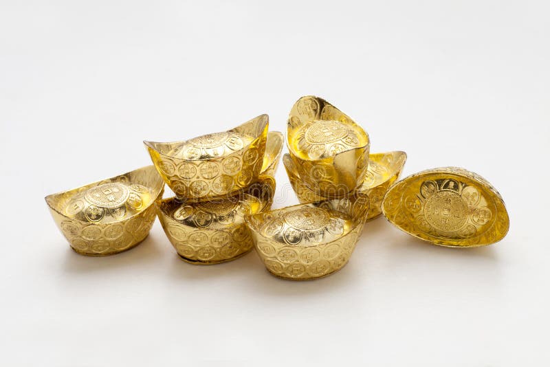 Chinese gold ingot stock photo. Image of festival, culture - 26369170