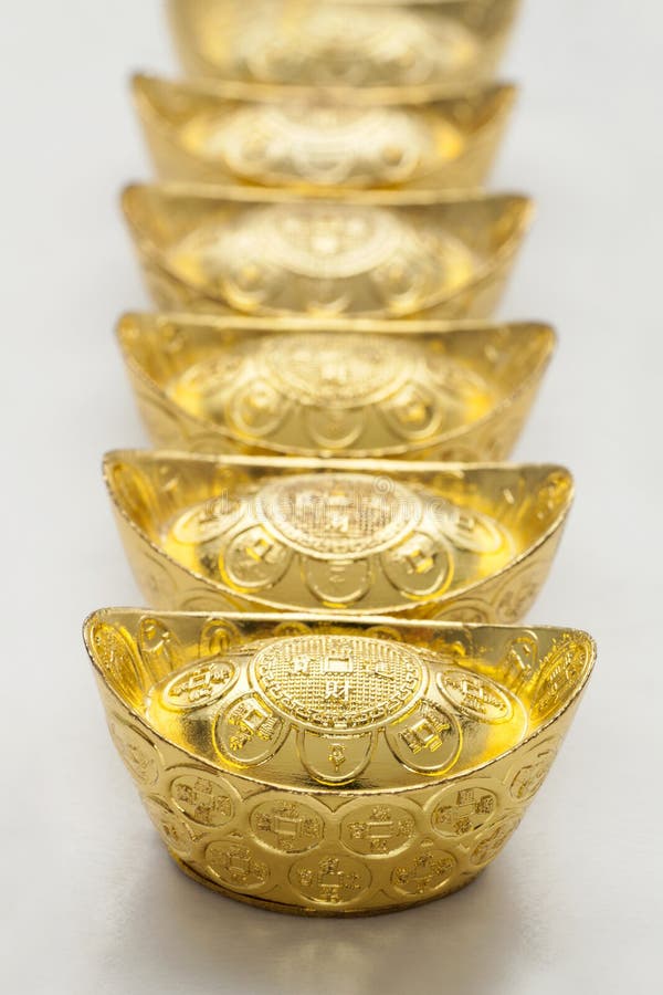 Chinese gold ingot stock photo. Image of festival, culture - 26369170