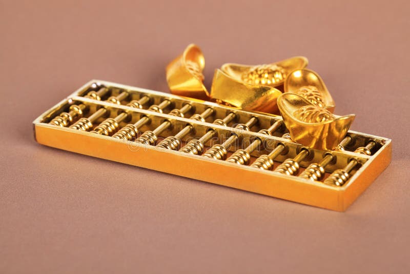 Chinese Gold Ingot and Golden Abacus Stock Image - Image of abstract ... Chinese Gold Ingot and Golden Abacus Stock Image - Image of abstract ...