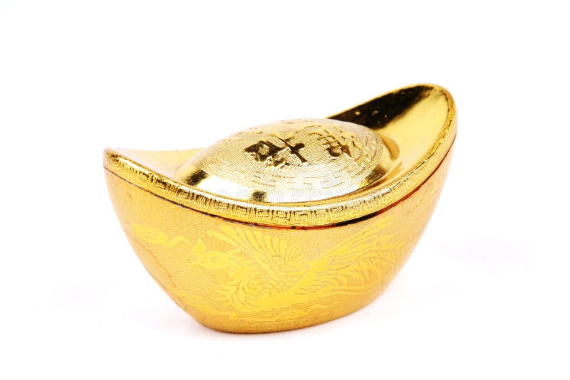 Chinese Gold Ingots In Isolated Whi - Free Photo from StockFreeImages