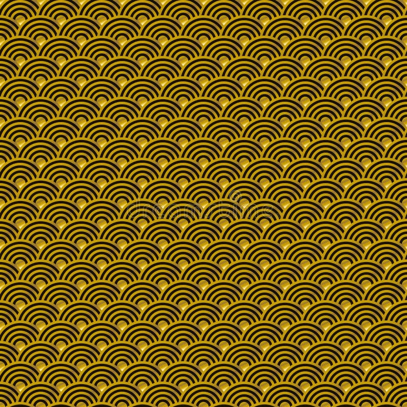Chinese Golden Background Vector Seamless Pattern Stock Vector ...