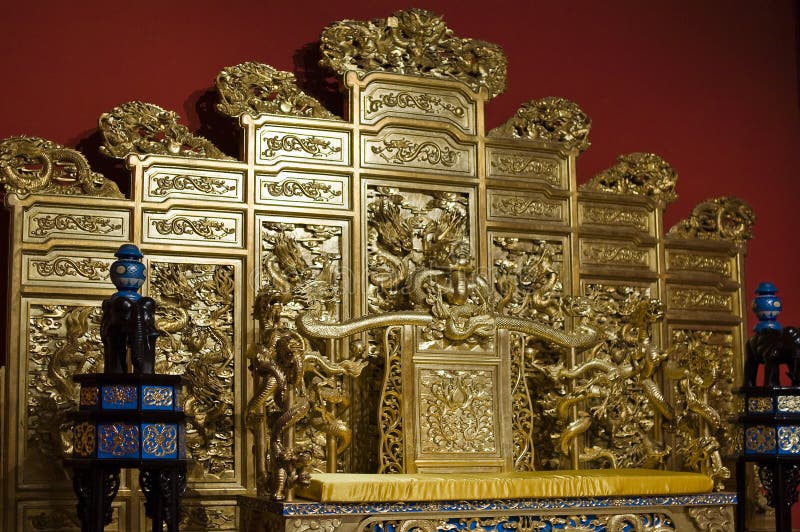 Chinese golden throne stock photo. Image of rich, chinese - 9039738
