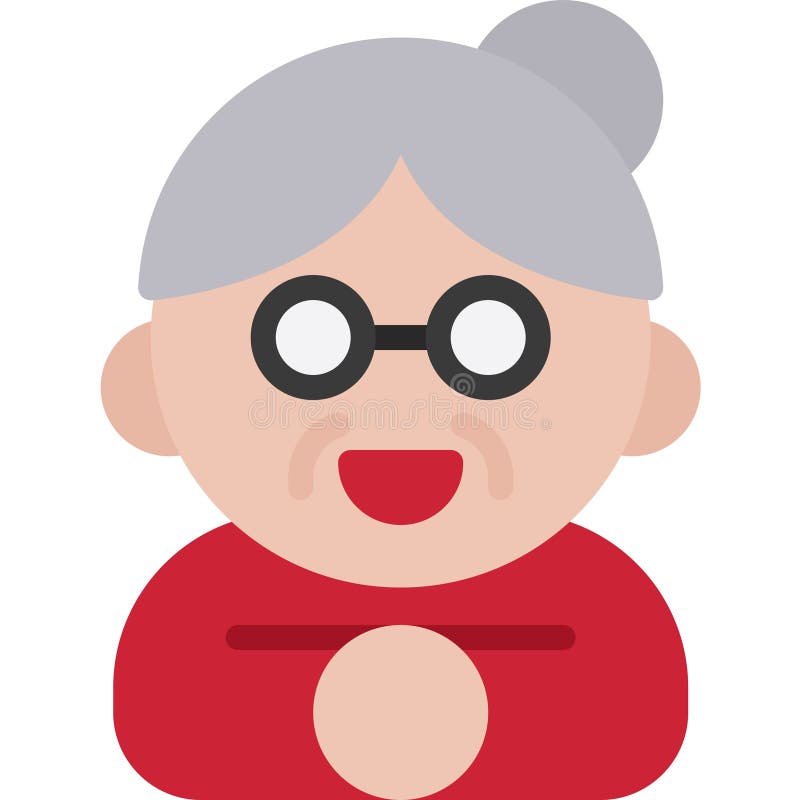 Chinese Grandma Icon ,Chinese New Year Vector Illustration Stock Vector ...