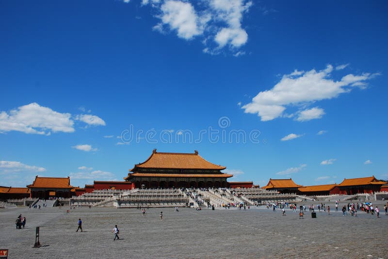 Chinese hall 01 stock image. Image of culture, clouds - 9651703