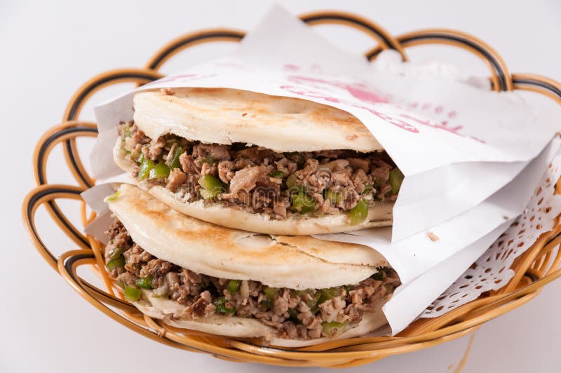 Chinese Hamburger ,Shaanxi Characteristic Stock Image - Image of asia ...