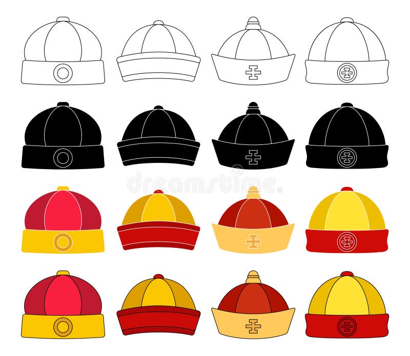 Chinese Hat in Flat Style Isolated Stock Vector - Illustration of ...