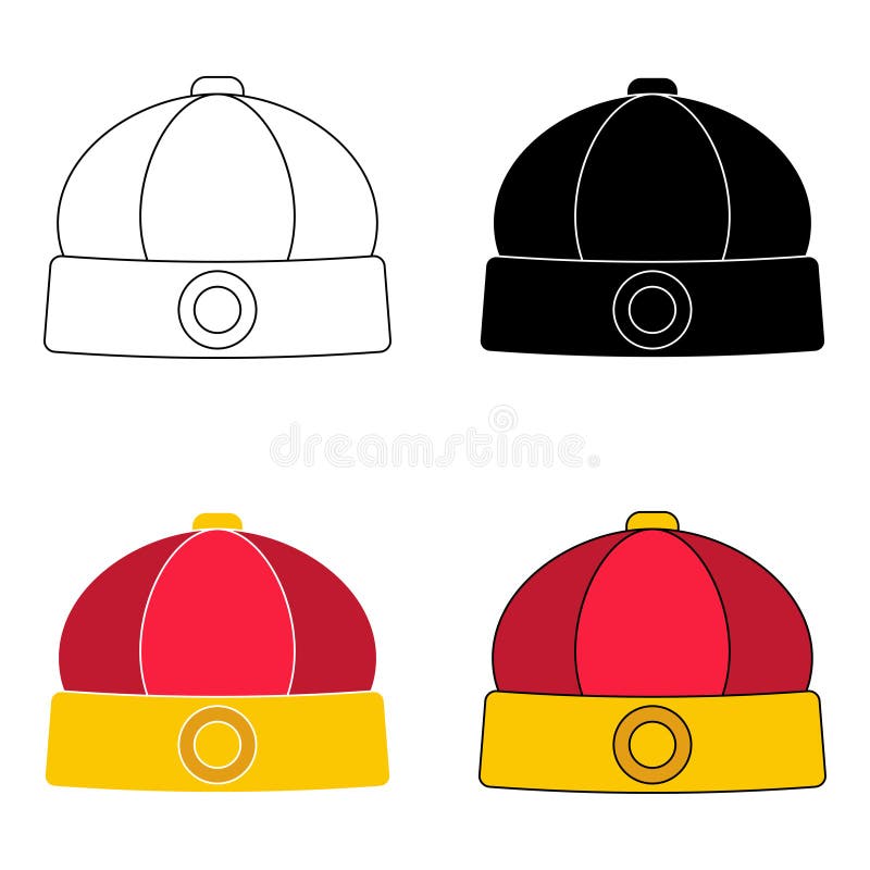 Chinese Hat in Flat Style Isolated Stock Vector - Illustration of funny ...