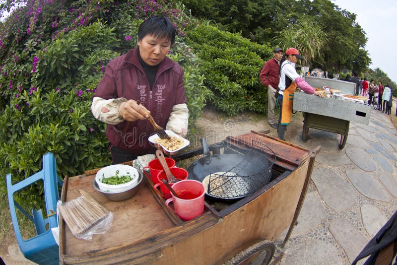 Chinese hawker in China editorial stock photo. Image of chef - 23308783