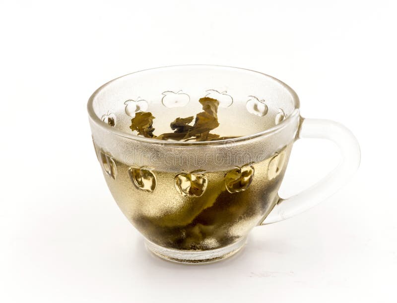 Chinese Herbal Tea in Glass on White Stock Photo - Image of herbal ...