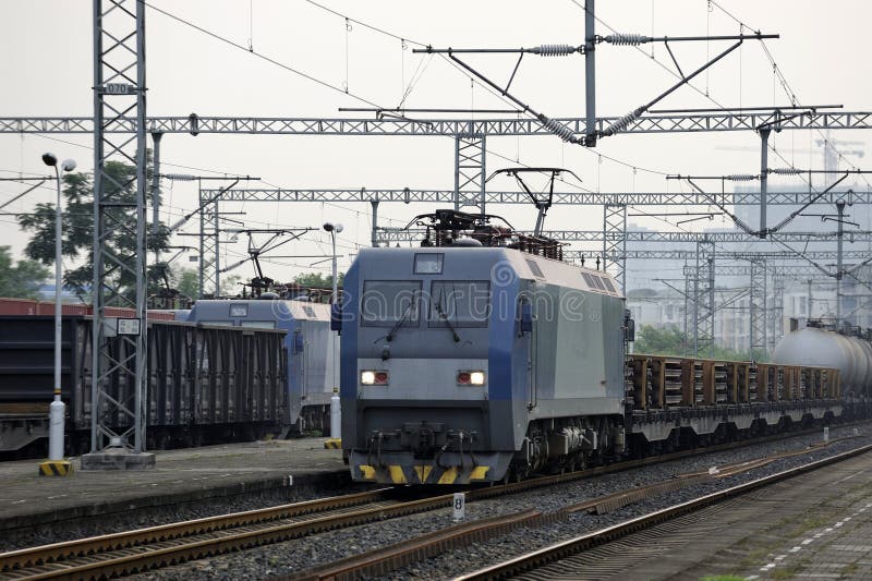 Chinese HeXie Freight Train Stock Image - Image of delivery, carriage ...