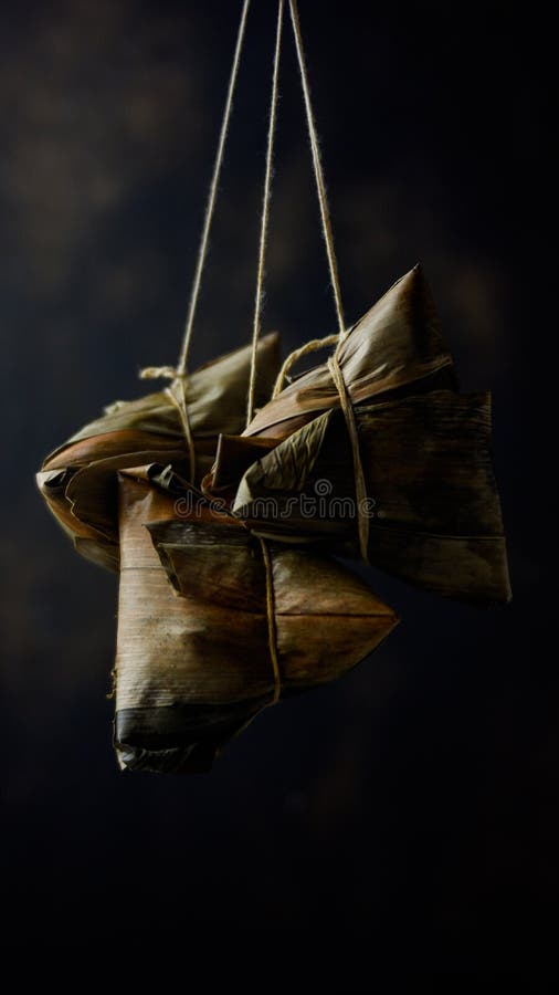 3 Chinese Homemade Rice Dumplings Stock Image - Image of painting, wing ...