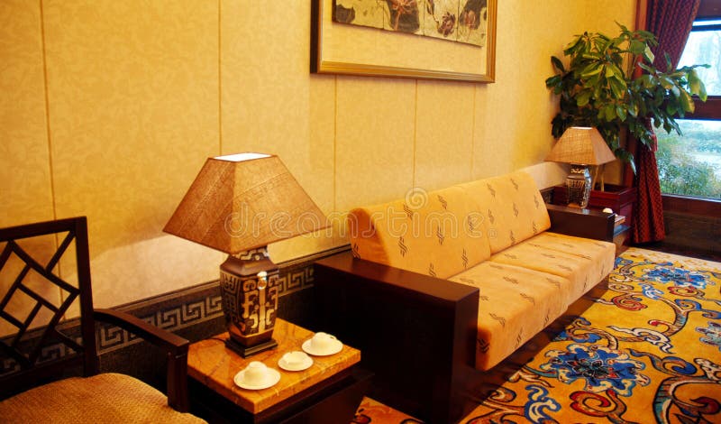 Chinese hotel room stock image. Image of indoors, decoration - 3652711