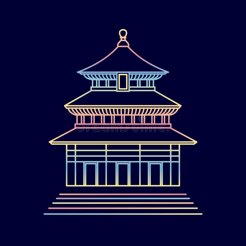Chinese house stock vector. Illustration of japan, decoration - 74668785