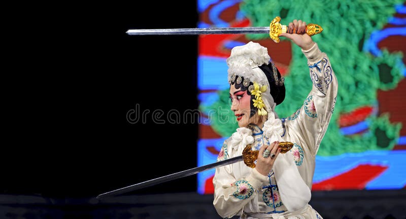 Chinese Hui Opera Actress, ,the Role of Dao Ma Dan Editorial Image ...