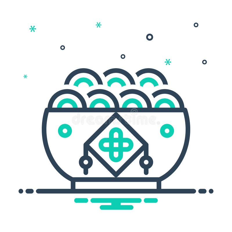 Mix Icon for Chinese, Food and Cooking Stock Illustration ...