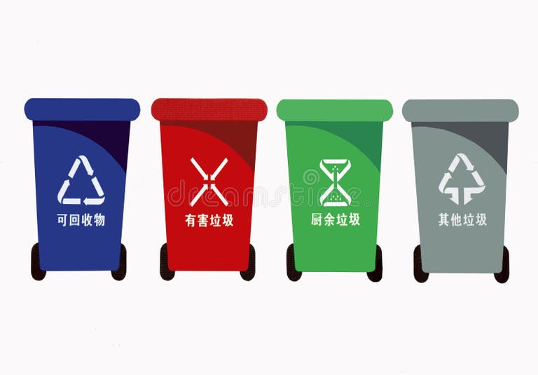 Garbage Classification Stock Illustrations – 349 Garbage Classification ...