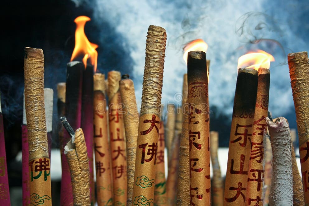 Chinese Incense Burning stock photo. Image of censer - 12490174