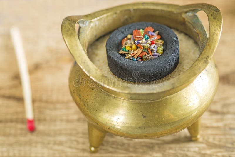 Chinese incense pot stock photo. Image of brass, smoking - 37811626