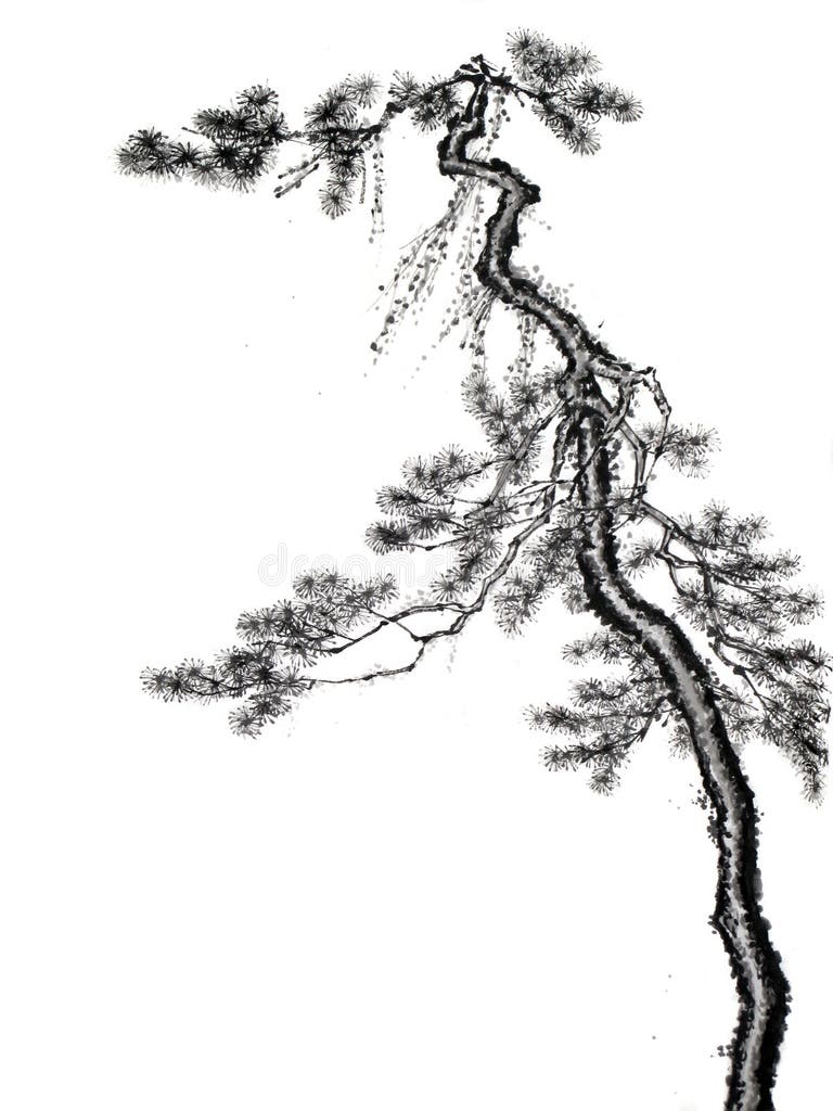 Pine Tree Chinese Painting Stock Illustrations – 562 Pine Tree Chinese ...