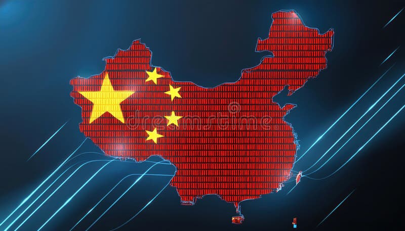 Chinese Intelligence Monitors Digital Data Stream Represented in Binary ...