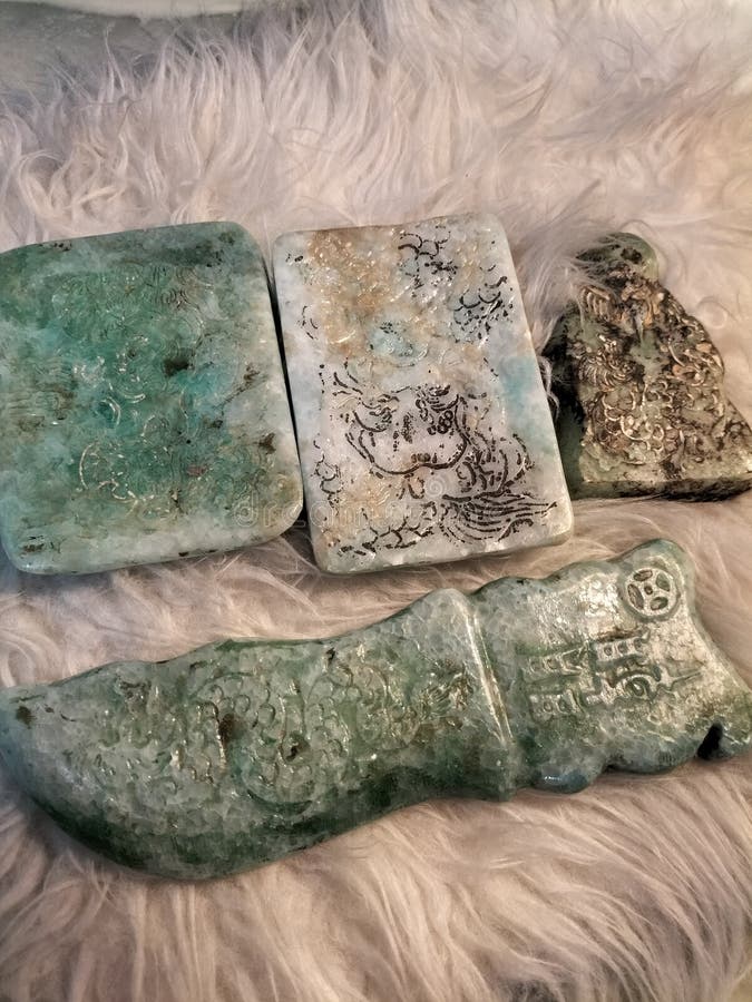 Chinese jade stones stock photo. Image of antique, jade - 264613846