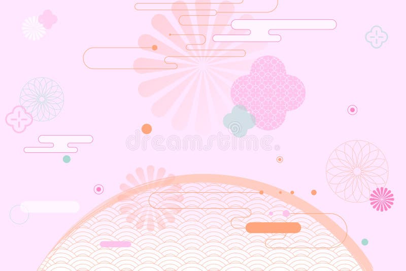 Chinese Japanese New Year Vector Abstract Background Illustration ...