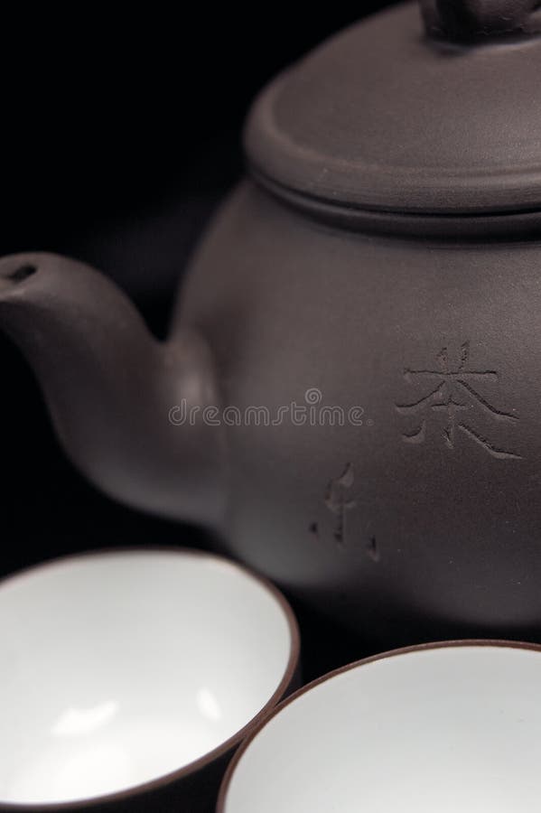 Chinese Jasmine Tea Pot and Cups Stock Image - Image of freshness ...