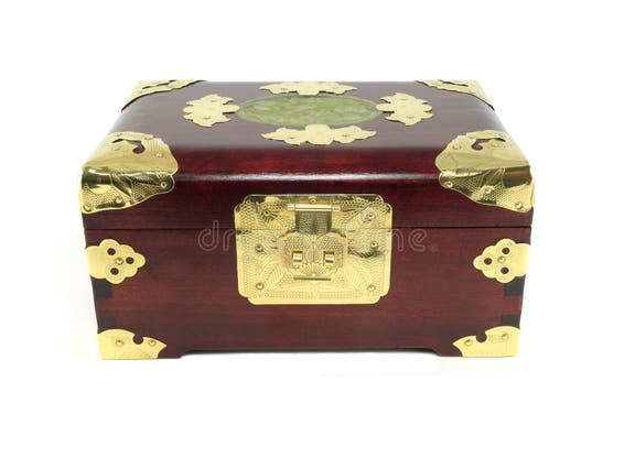 Chinese Jewelry Box, Closed Stock Photo - Image of vintage, isolated ...