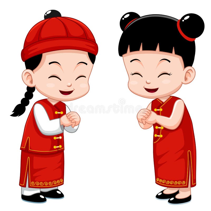 Chinese Kids stock vector. Illustration of lovely, oriental - 26865362