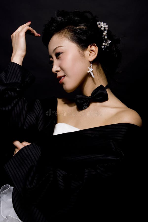 Chinese lady stock image. Image of jacket, asian, lady - 6510795