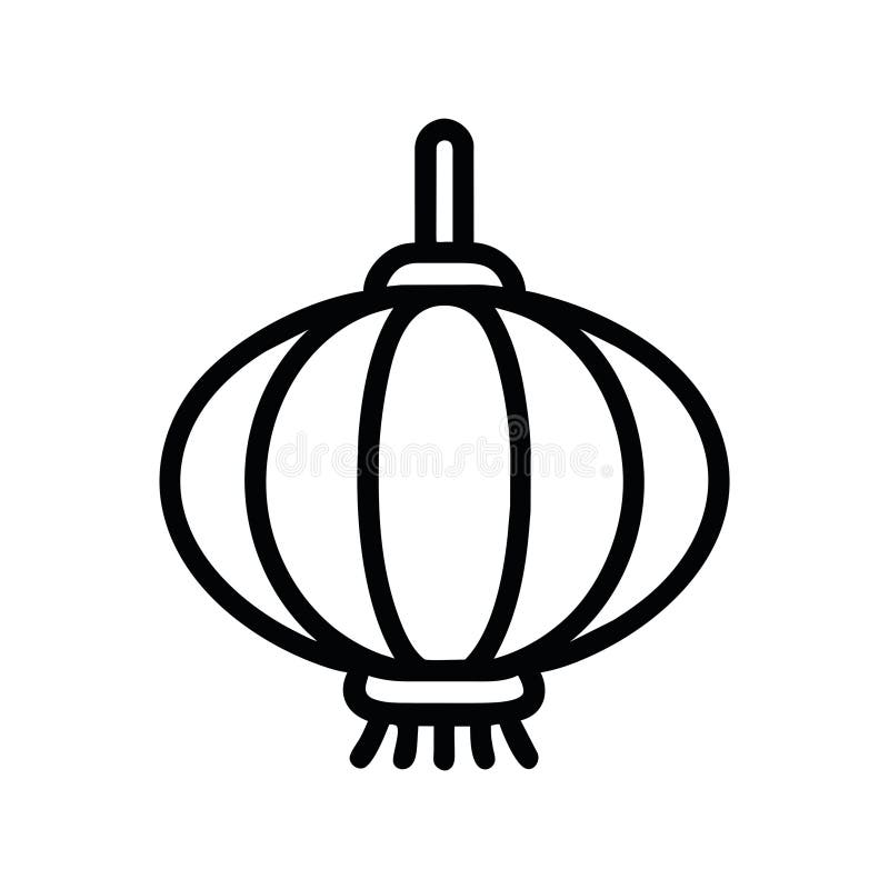 Chinese lamp icon stock vector. Illustration of oriental - 295537964