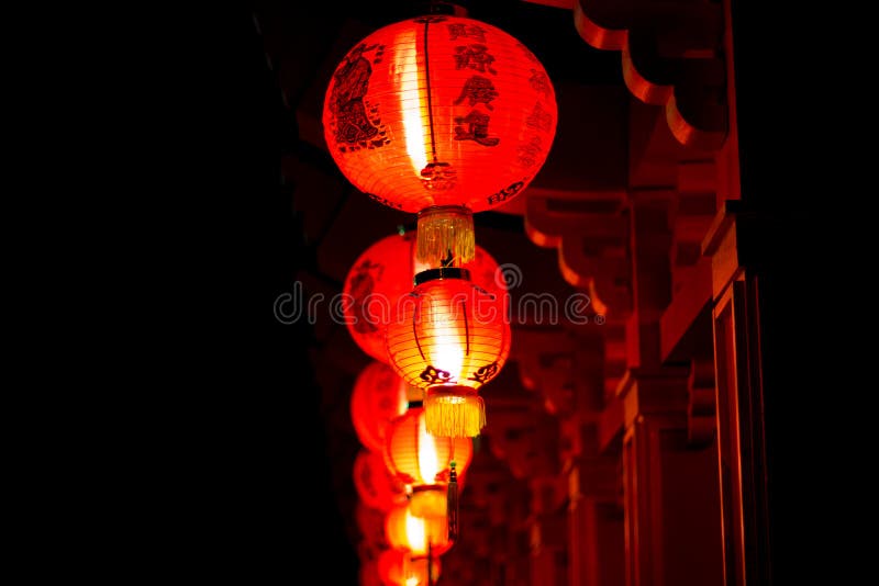 The Chinese Lamp on the Street Editorial Stock Photo - Image of ...