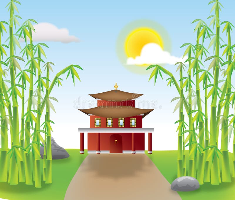 Chinese landscape stock illustration. Illustration of china - 9905528