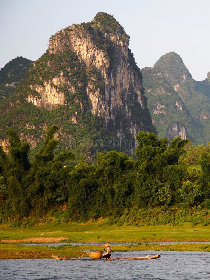 Chinese Landscape, Li River Stock Photo - Image of guilin, indigenous ...