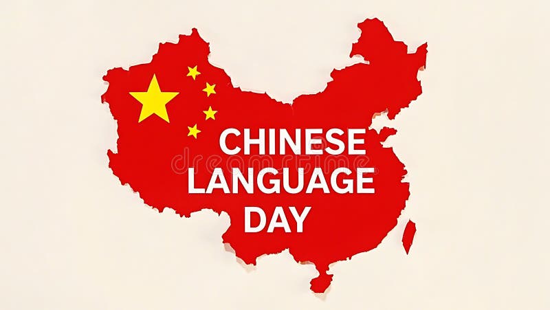 Chinese Language Day Map Graphic Stock Illustration - Illustration of ...