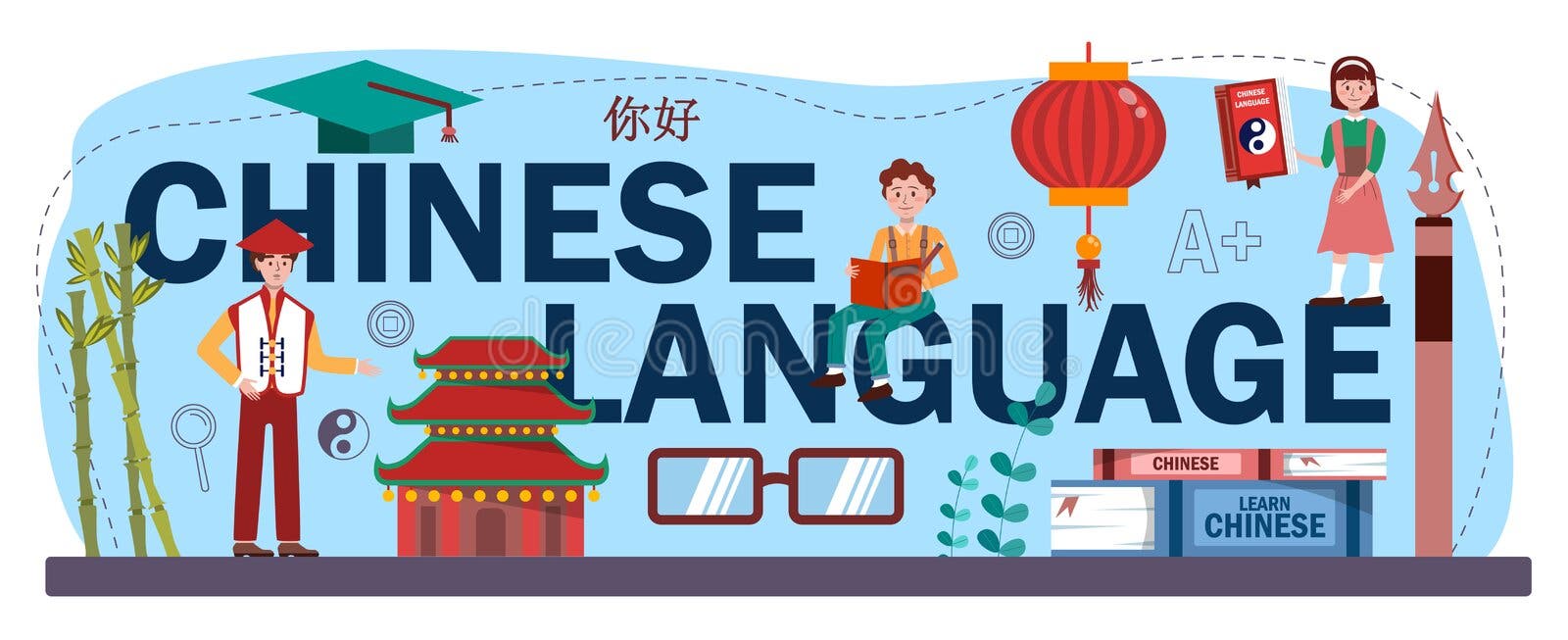 Chinese Language Learning Online Service or Platform. Language School ...