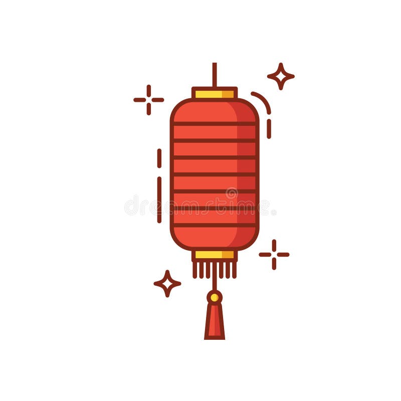 Chinese lantern icon stock vector. Illustration of religion - 365468861