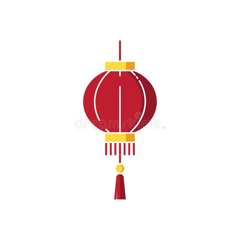 Chinese lantern icon stock vector. Illustration of luck - 365468877