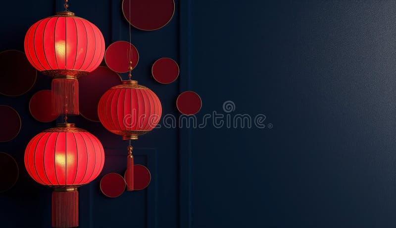 Chinese Lantern on Red Background Lamp Light Image and Use it As ...