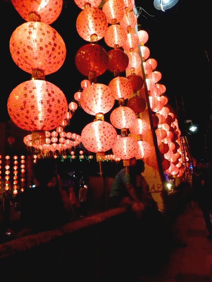 Chinese lanterns editorial stock image. Image of central - 65844184