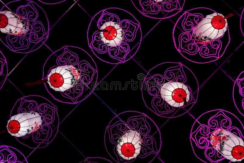 Chinese Lanterns. Bottom View Stock Illustration - Illustration of ...