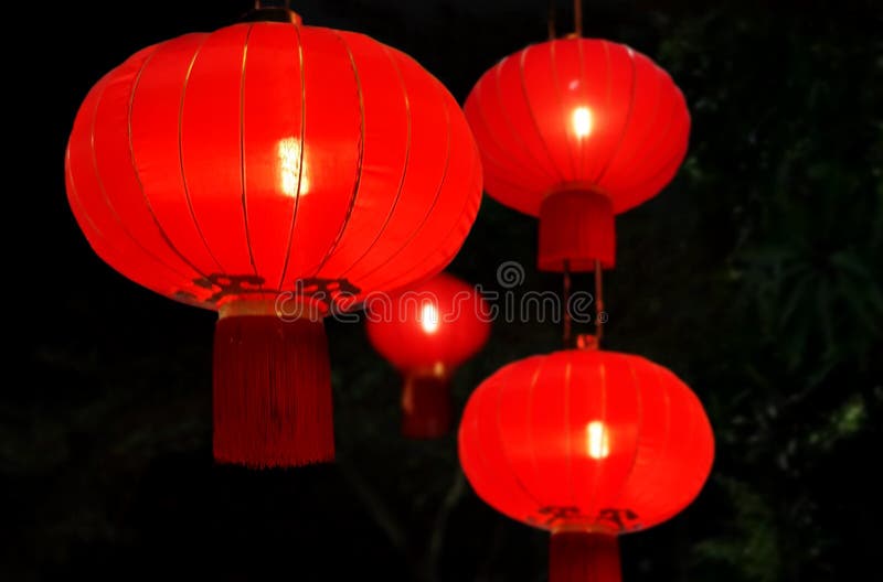 Chinese Lanterns Tang Lung - Chinese New Year Decorations Stock Image ...