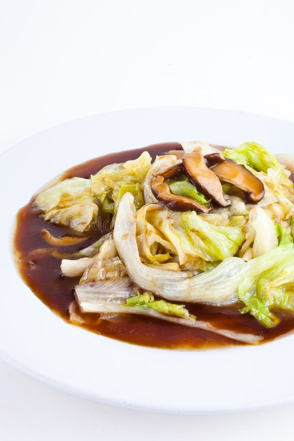 Chinese Lettuce with Oyster Sauce9 Stock Photo - Image of lettuce, leaf ...