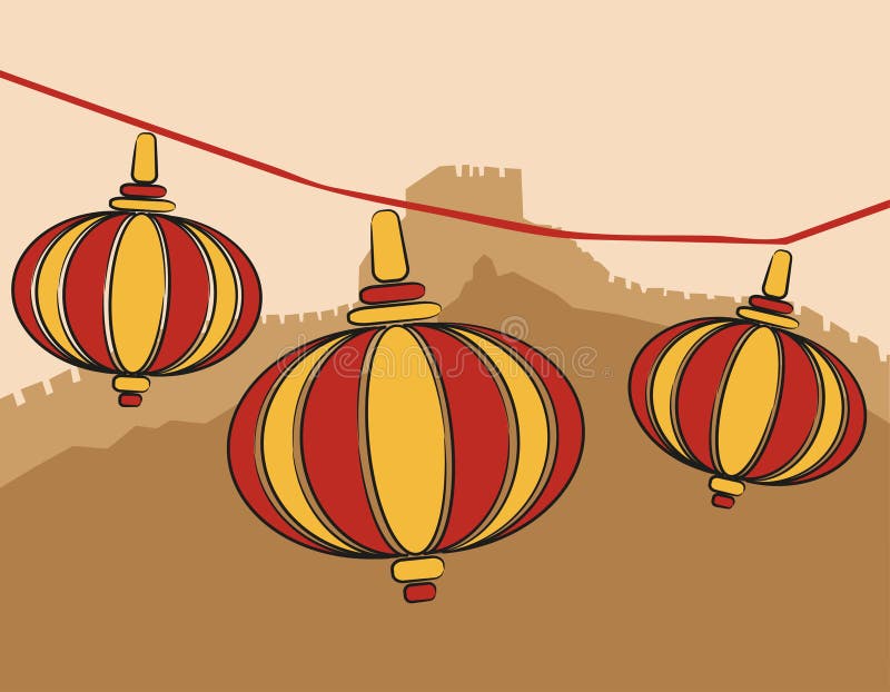 Chinese gate stock vector. Illustration of poster, chinese - 37928697