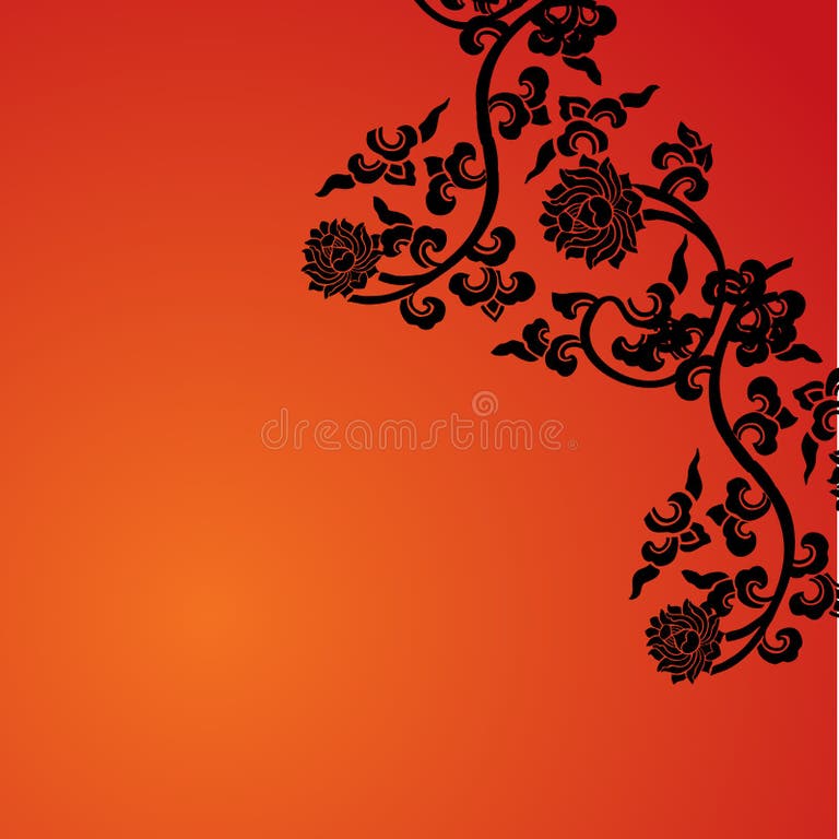 Chinese lotus frame card stock vector. Illustration of culture - 46216768