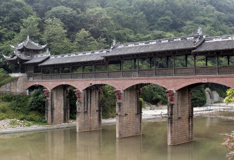 Chinese Lounge Bridge stock photo. Image of tree, china - 31740252