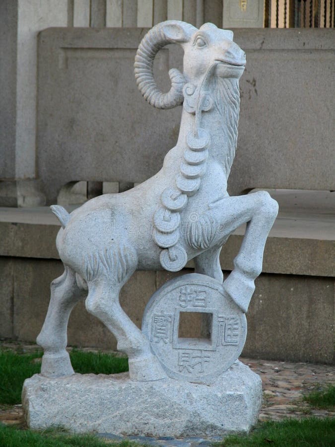 Chinese lucky goat stock photo. Image of stonework, goat - 382644